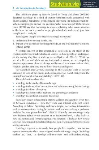 An Introduction To Sociology 3Rd Ed - Look Inside Sample | PDF | Education