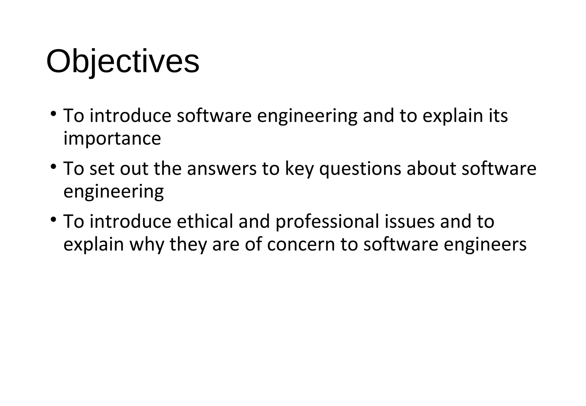 An introduction to software engineering | PPT