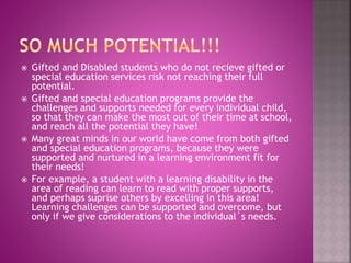 An introduction to special and gifted education, | PPTX
