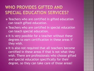 An introduction to special and gifted education, | PPTX