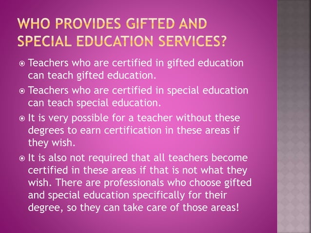 An introduction to special and gifted education, | PPT