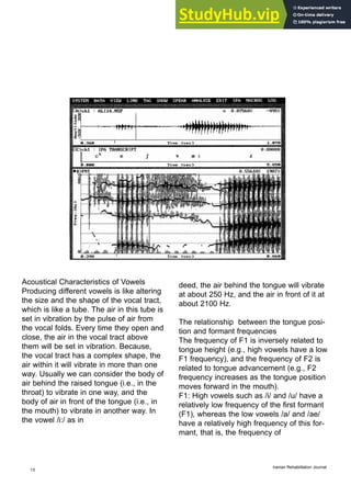 An Introduction To Speech Sciences (Acoustic Analysis Of Speech) | PDF