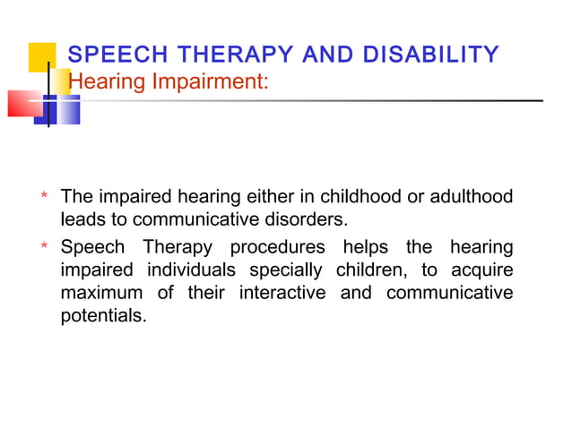 An introduction to speech therapy | PPT | Physical Therapy | Wellness