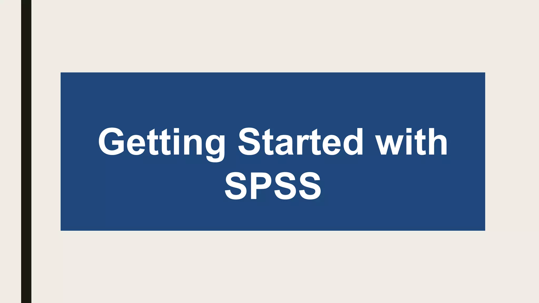 An Introduction To Spss Pptx Programming Languages Computing