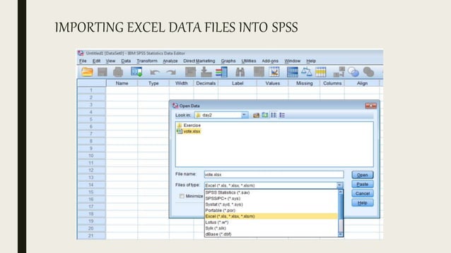 An introduction to spss | PPTX | Programming Languages | Computing