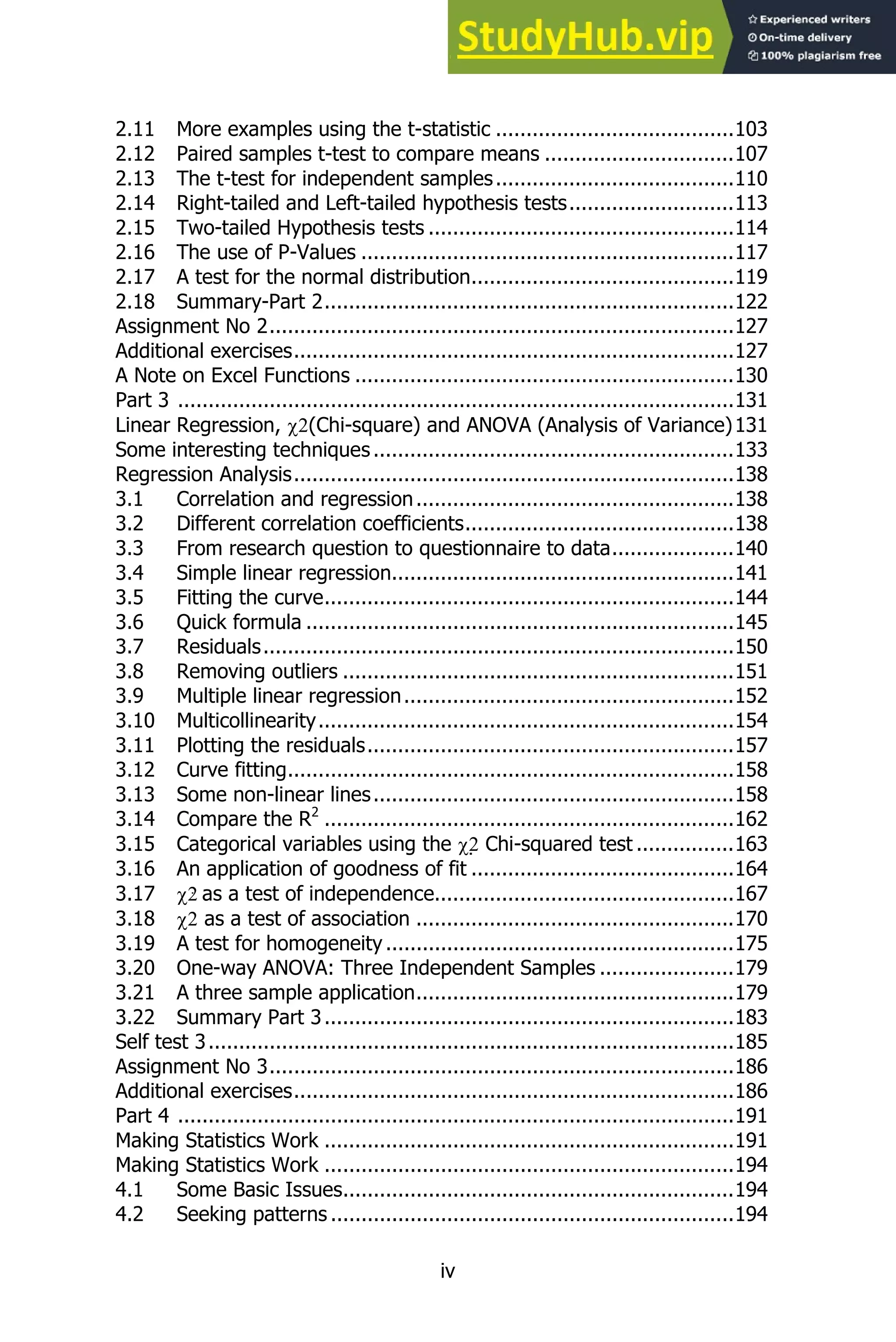 An Introduction To Statistics Using Microsoft Excel Bypdf