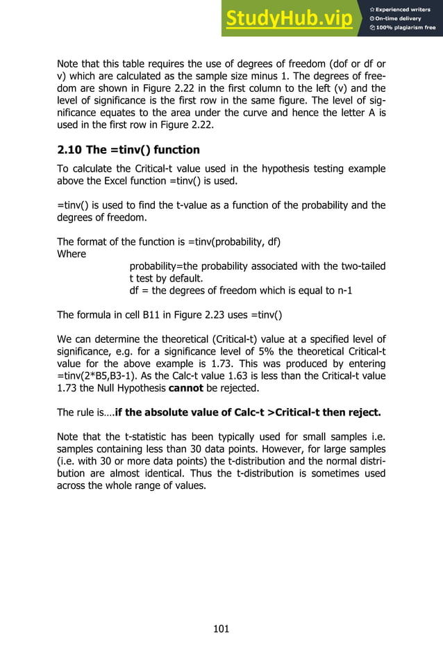 An Introduction To Statistics Using Microsoft Excel Bypdf