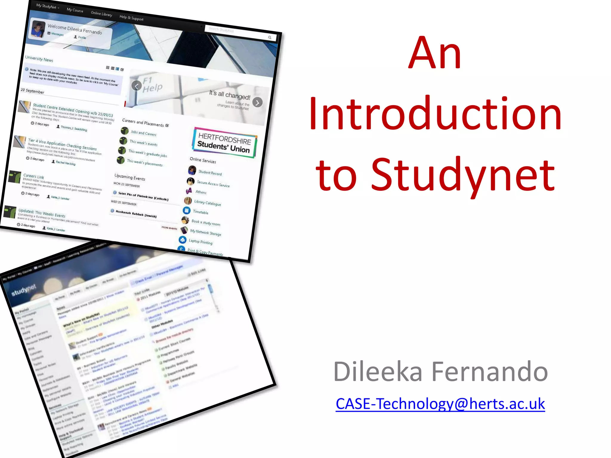 An introduction to StudyNet | PPT