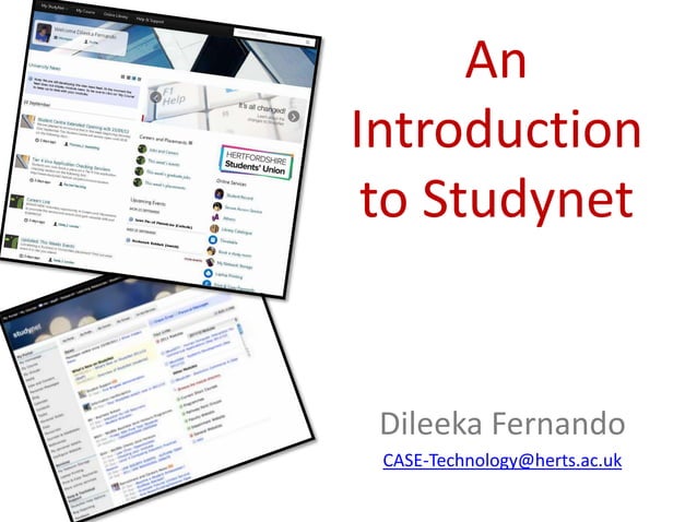 An introduction to StudyNet | PPT