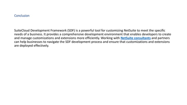 An Introduction To Suitecloud Development Framework Sdf In Netsuitepptx Cloud Computing