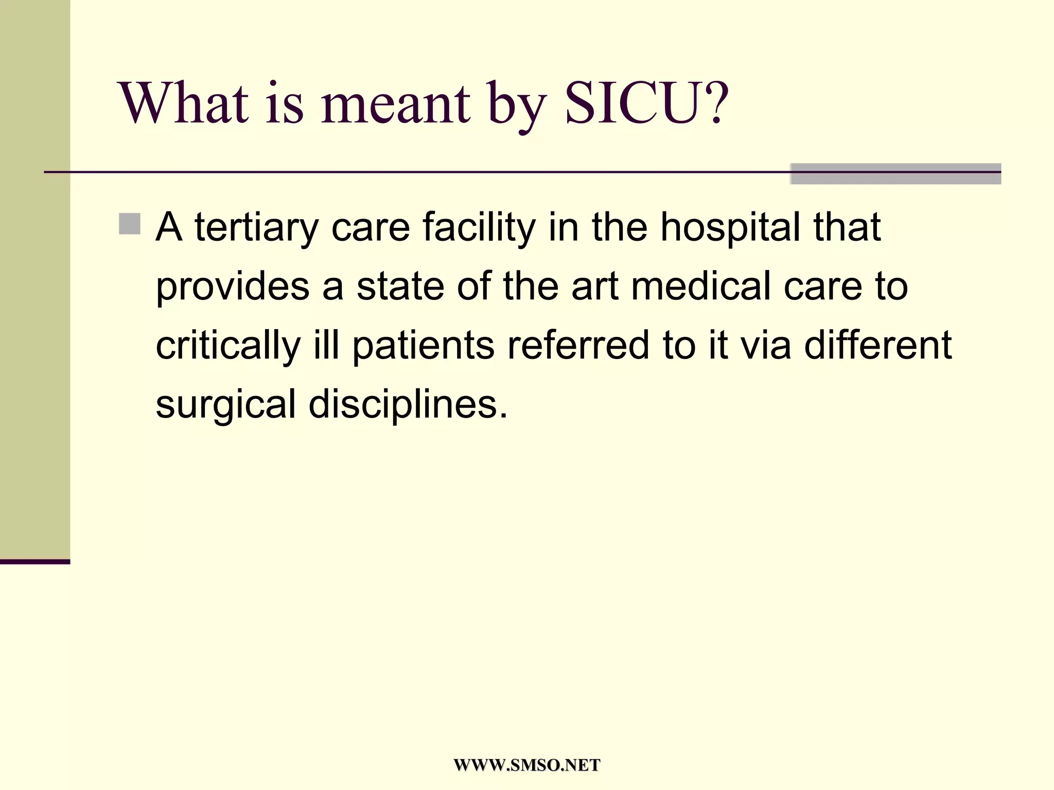 An Introduction To Surgical Icu | PPT