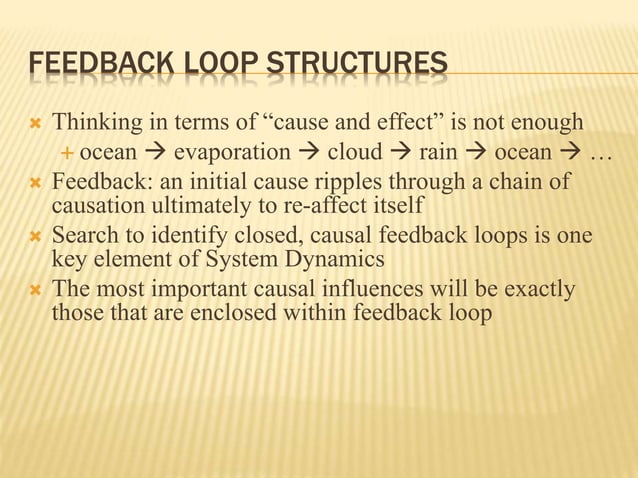 An introduction to system dynamics & feedback loop | PPTX | Physics ...