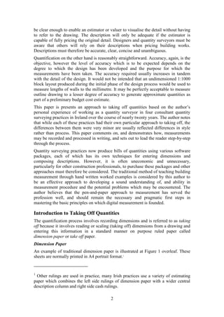 An introduction to taking off building quantities | PDF