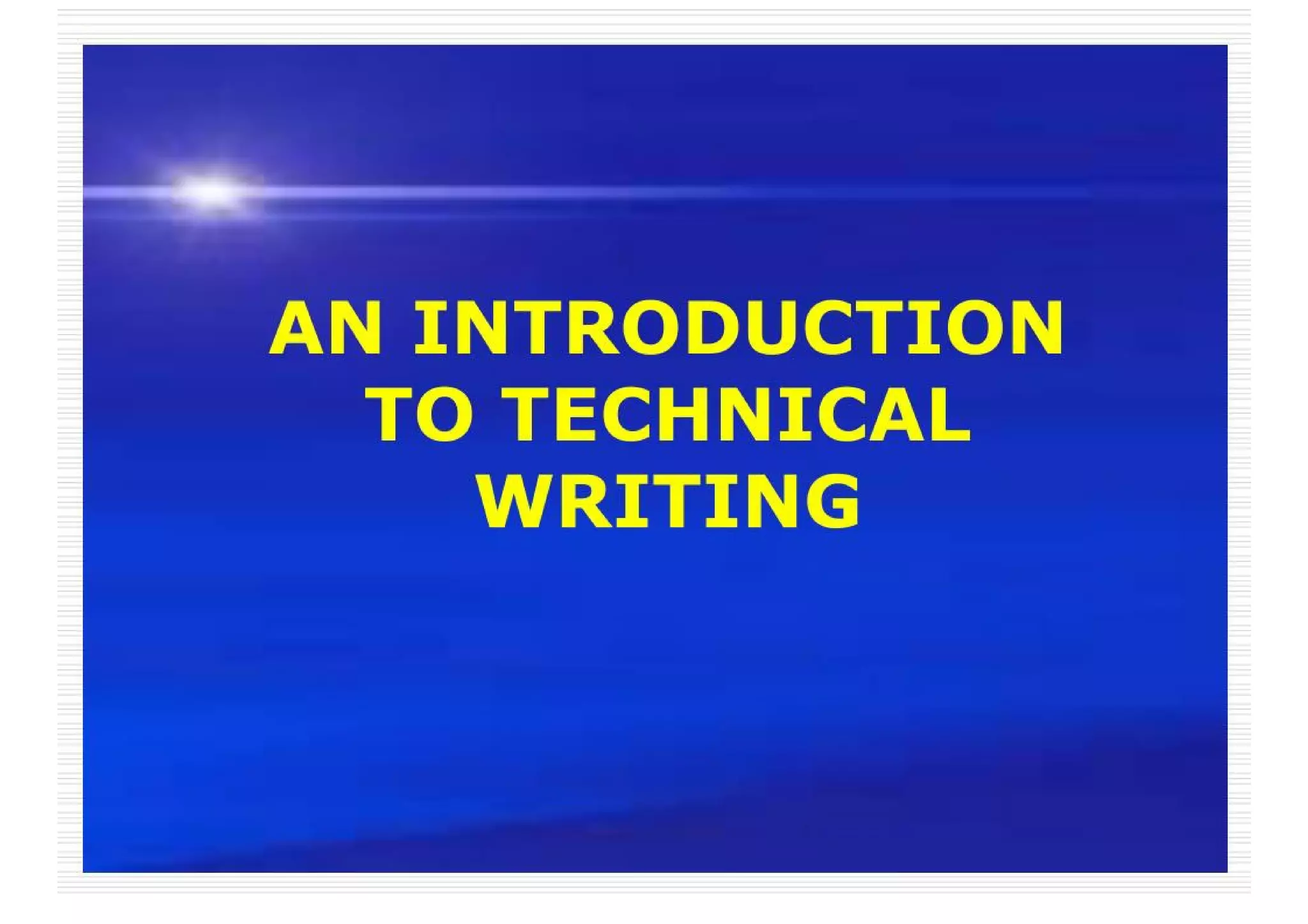 AN INTRODUCTION TO TECHNICAL WRITING | PDF