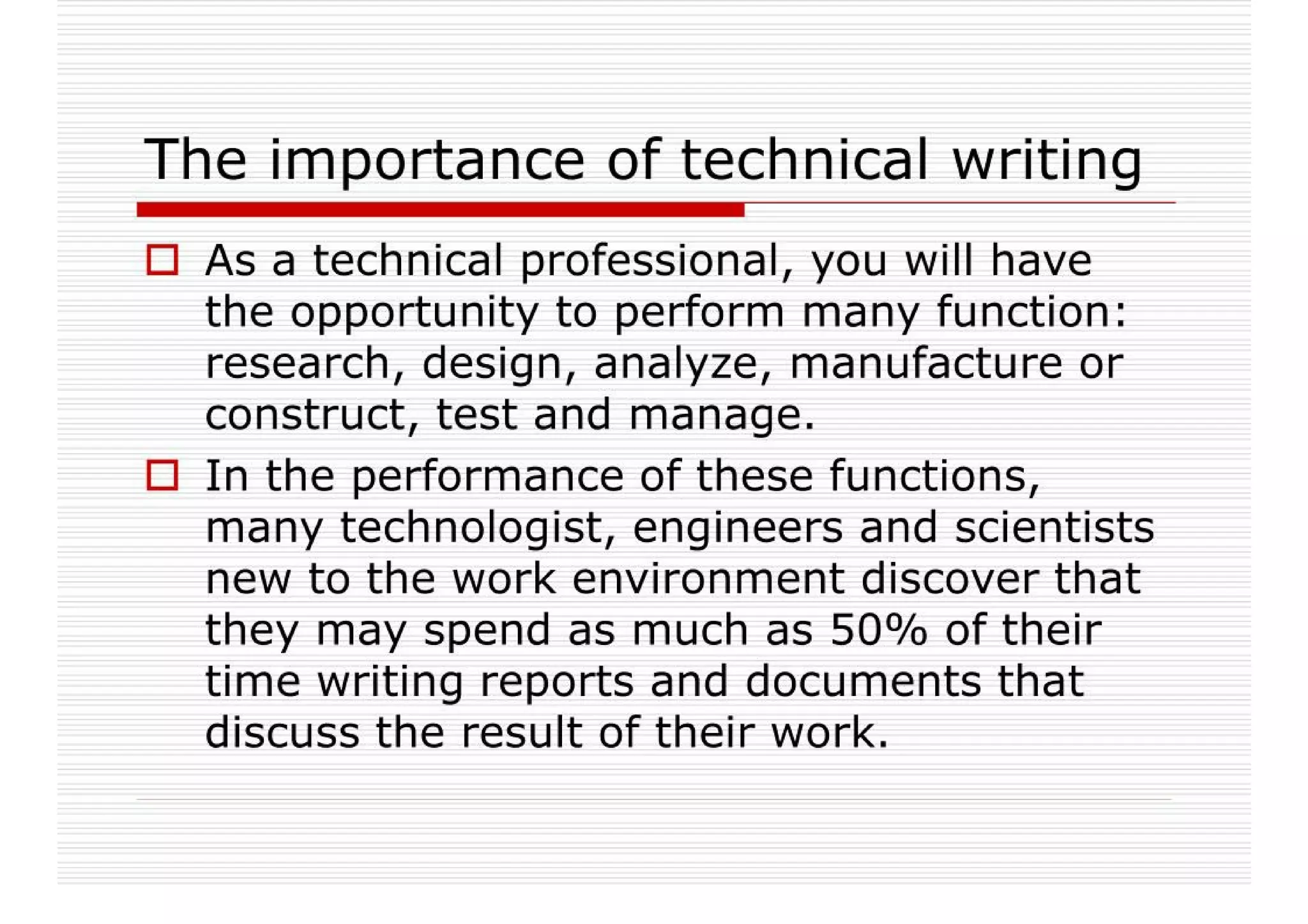 AN INTRODUCTION TO TECHNICAL WRITING | PPT