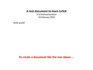 An introduction to TeX and LaTeX | PPT