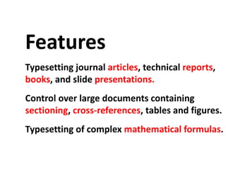 An introduction to TeX and LaTeX | PPT