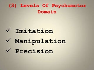 An introduction to the assessment of learning in the psychomotor and ...