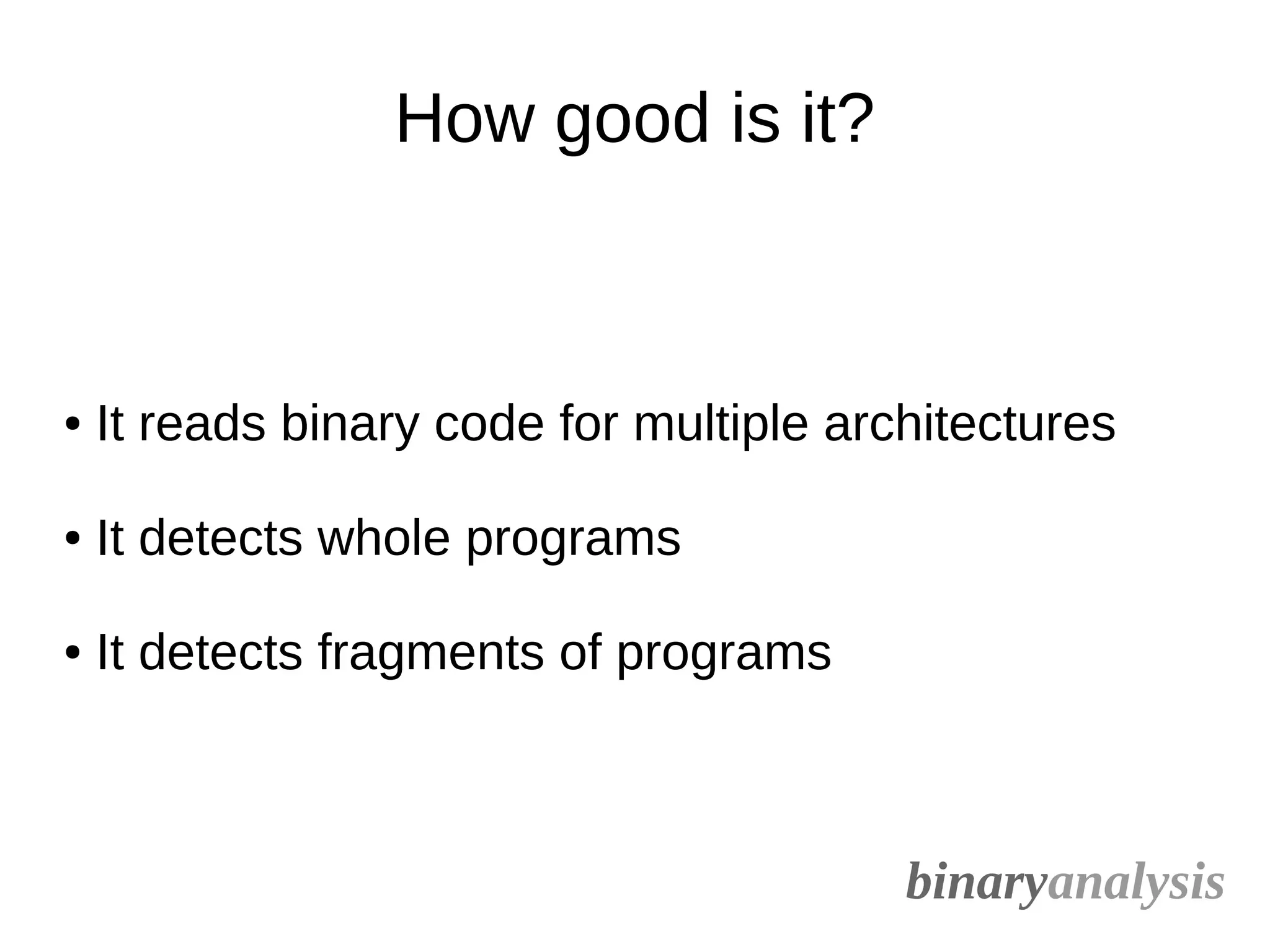 An Introduction to the Binary Analysis Tool | PPT