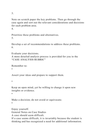 An Introduction to the Case Study Method Preparation, Analysis, and ...