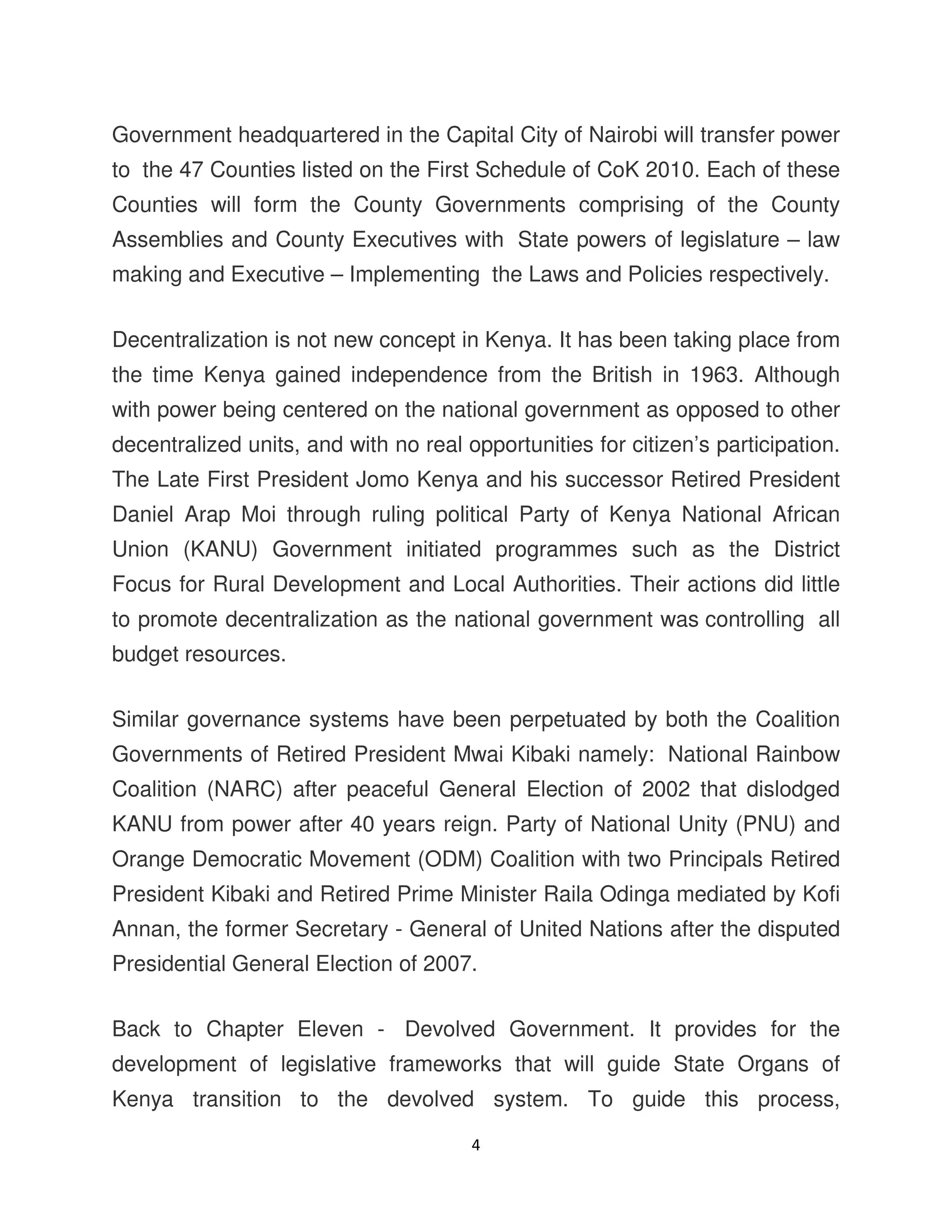 An introduction to the county governments of kenya | PDF