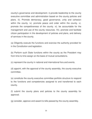 An introduction to the county governments of kenya | PDF