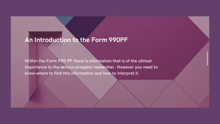 Understanding Form 990-PF: A Comprehensive Guide | PPT