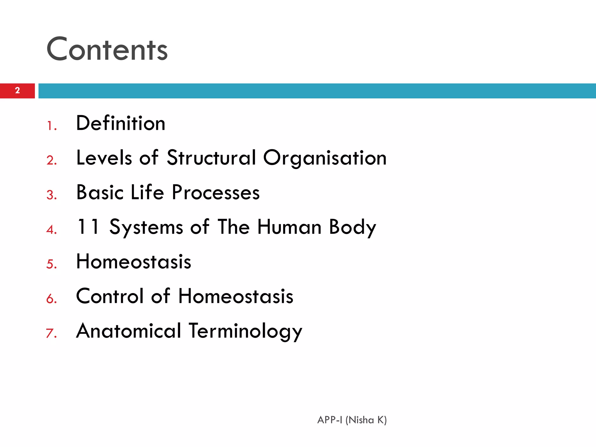 An introduction to the human body and organisation | PDF