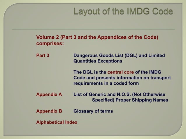 An introduction to the imdg code | PPT