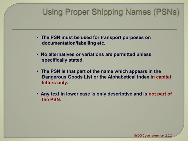 An Introduction To The Imdg Code Ppt