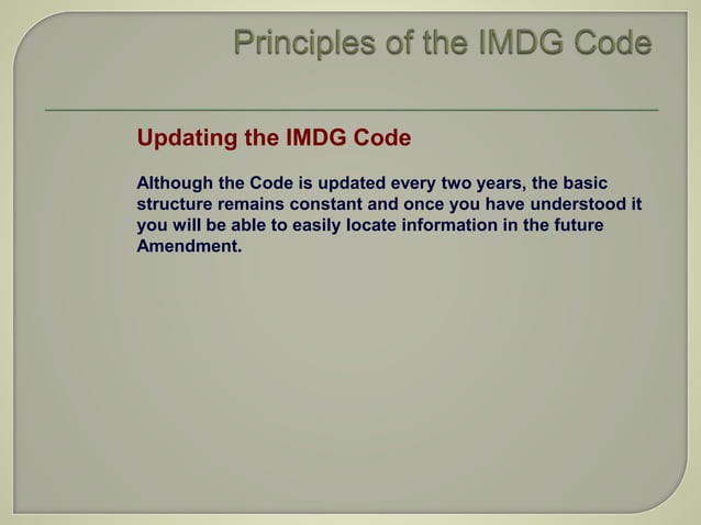 An introduction to the imdg code | PPT