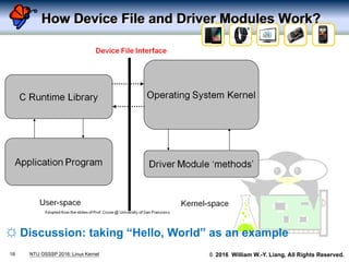 An introduction to the linux kernel and device drivers (NTU CSIE 2016. ...