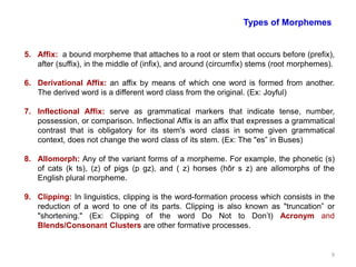 Properties of language morphology and communication | PPT