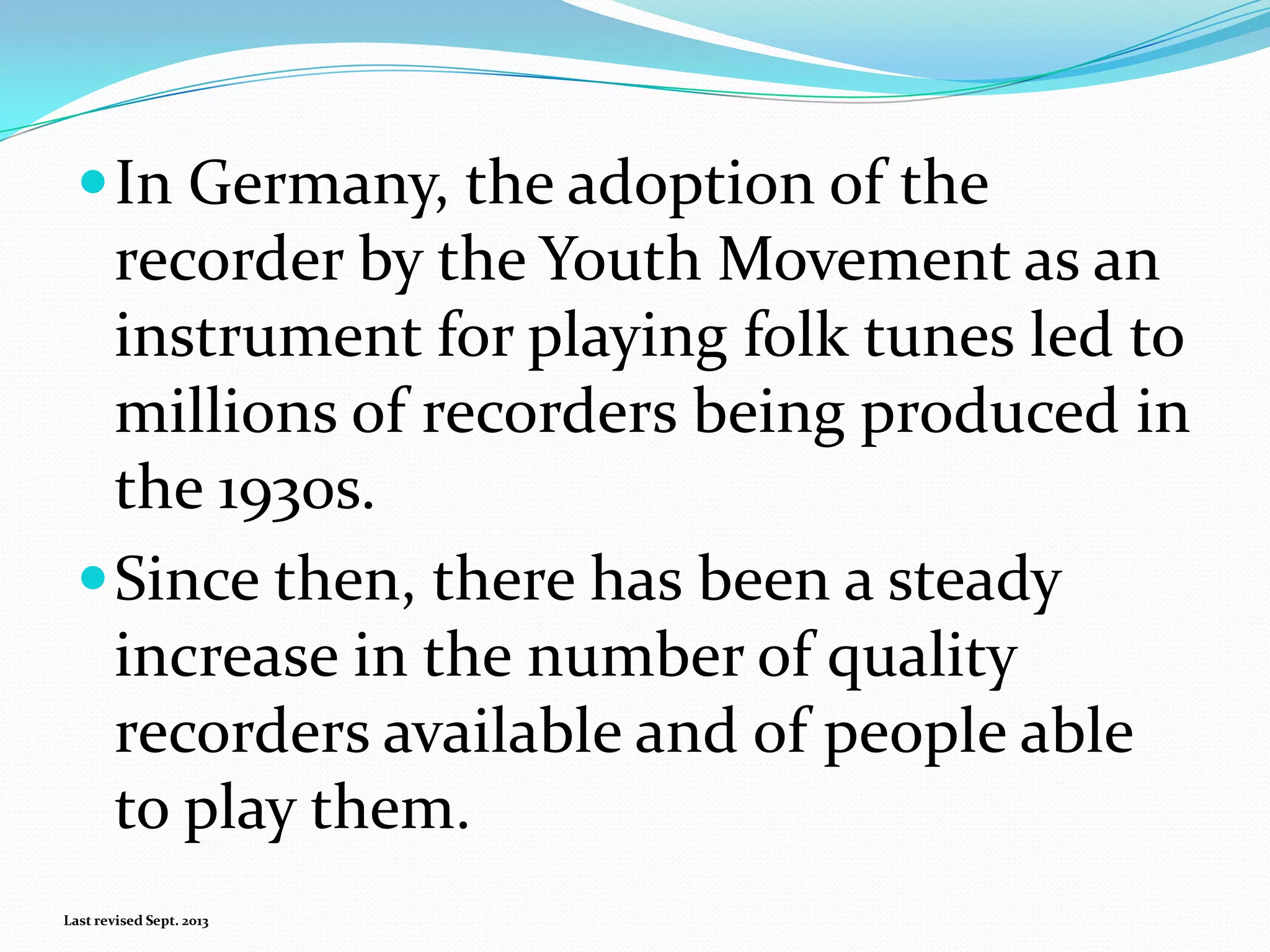 An introduction to the Recorder | PPTX