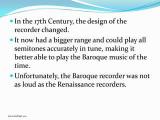 An introduction to the Recorder | PPTX