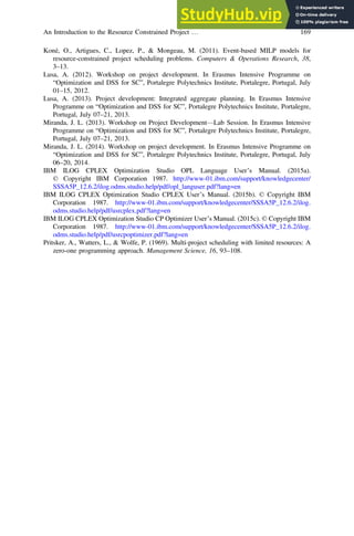 An Introduction To The Resource Constrained Project Scheduling Problem Solving Techniques | PDF