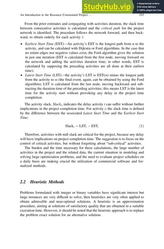 An Introduction To The Resource Constrained Project Scheduling Problem Solving Techniques | PDF