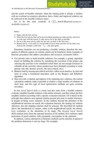 An Introduction To The Resource Constrained Project Scheduling Problem Solving Techniques | PDF