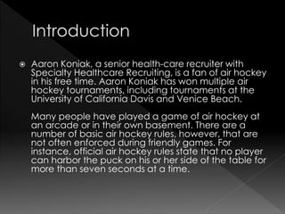 An Introduction to the Rules of Air Hockey | PPTX