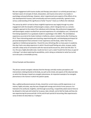 An introduction to the somatic energetic | PDF