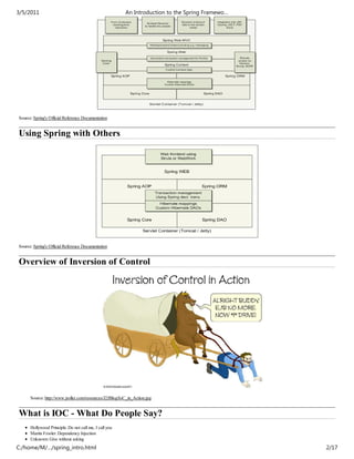 An introduction to the Spring Framework | PDF
