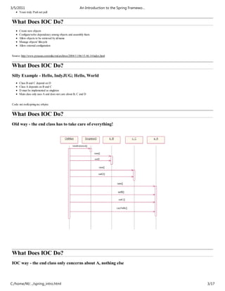 An introduction to the Spring Framework | PDF