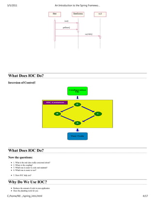 An introduction to the Spring Framework | PDF