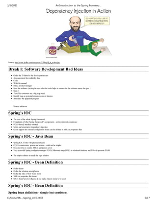 An introduction to the Spring Framework | PDF