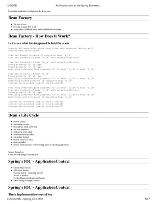 An introduction to the Spring Framework | PDF