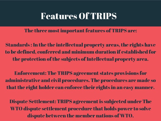 An Introduction to The TRIPS agreement- Ari Afilalo | PPT