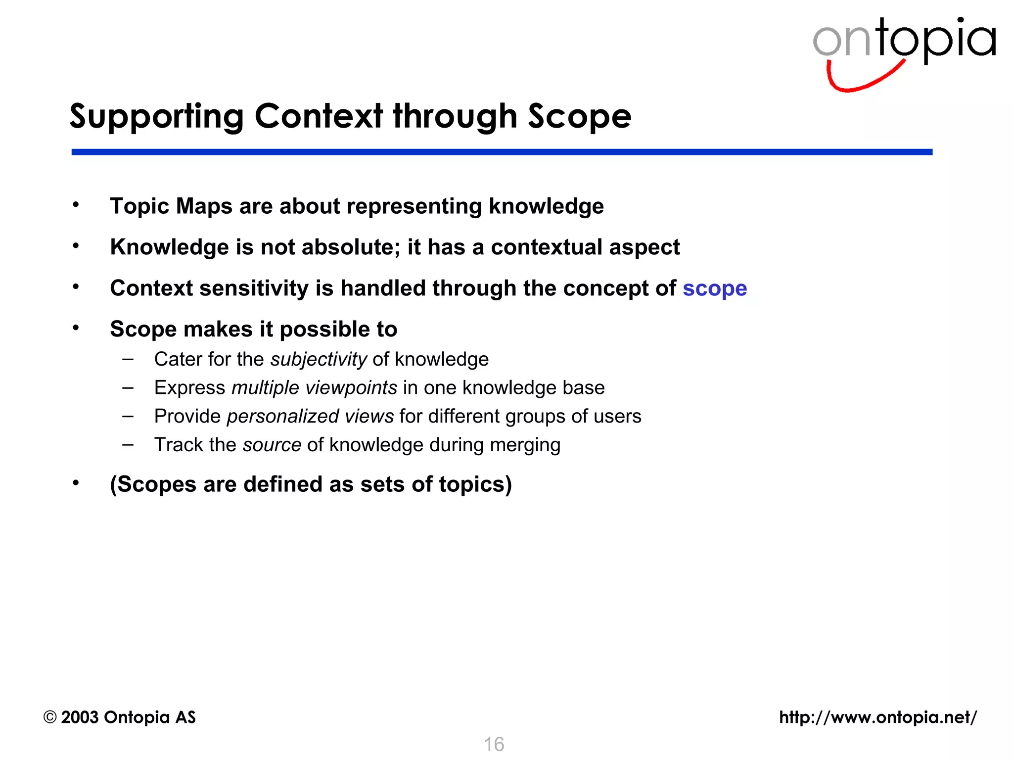 An introduction to topic maps,ontologies and published subjects | PPT