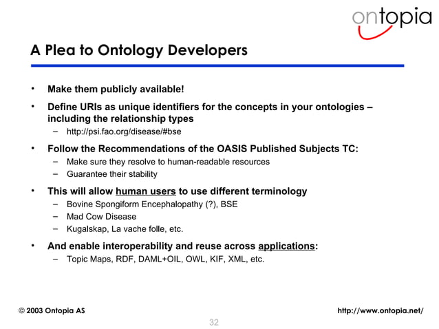 An introduction to topic maps,ontologies and published subjects | PPT | Databases | Computer ...