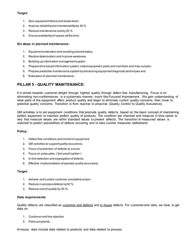 Floyd's introduction to total productive maintenance | PDF