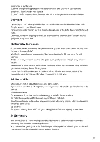 An Introduction to Travel Photography | PDF